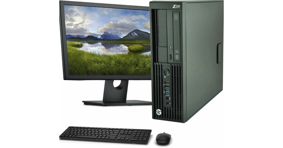 HP Z230 Core I7 4770 8x3400SFF/8GB/180GB SSD +22 LED LCD Monitor +Win ...